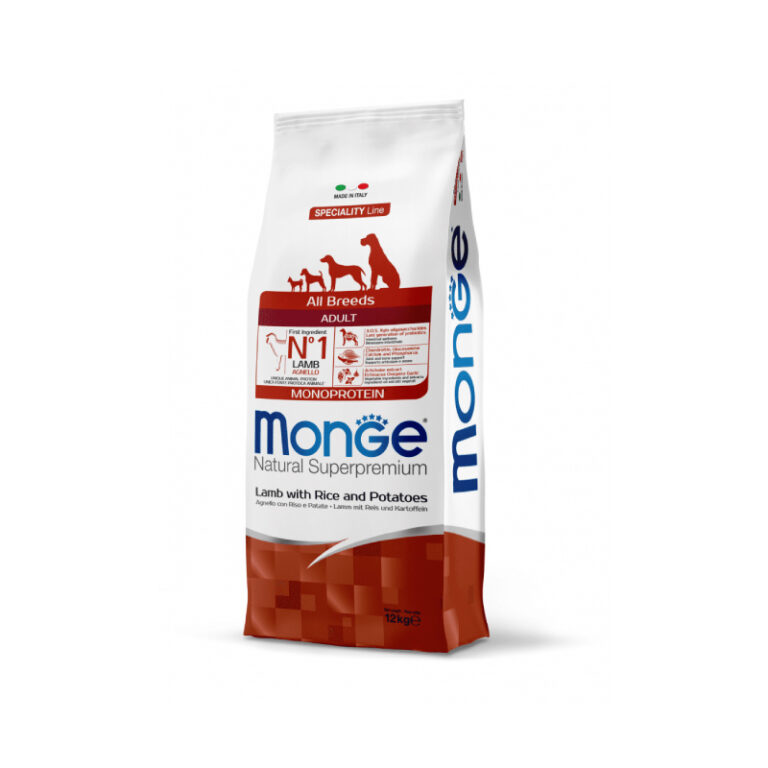 Monge Adult Lamb, Rice and Potatoes Dry Dog Food 12 kg - Veterinarska ...